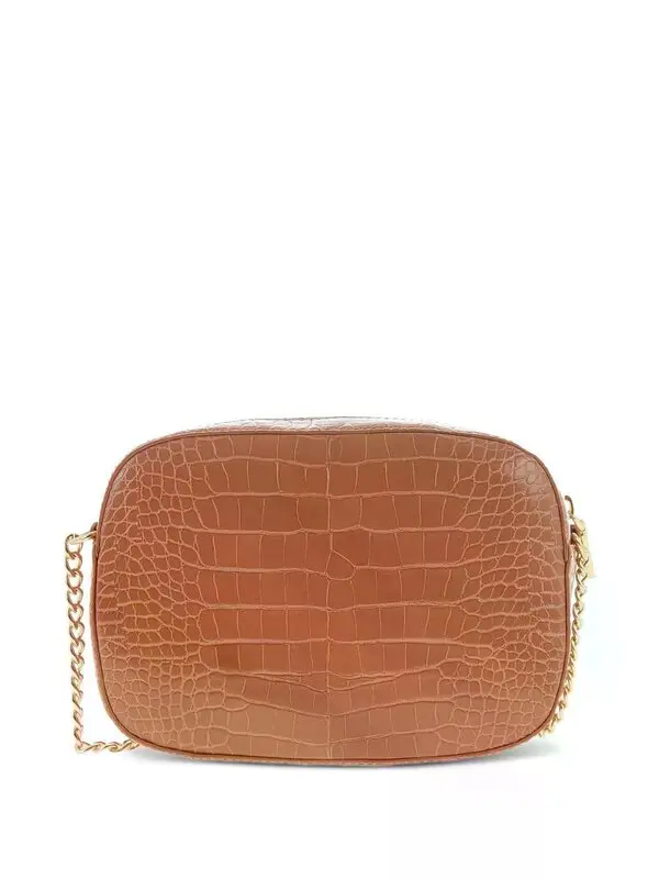 Moschino Crocodile-effect Cross Body Bag With Heart Padlock