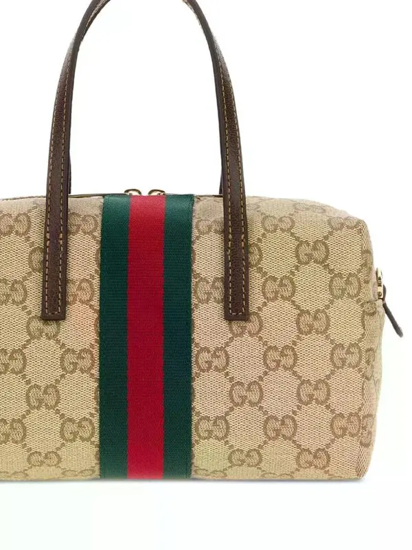 Gucci Mini Boston Gg Supreme Tote Bag - Neutrals