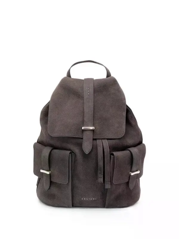 Orciani Nabucco Leather Backpack - Grey