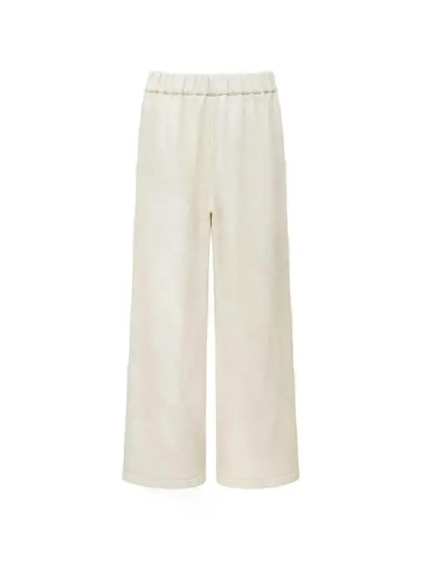 Martin Martin Ivory White Wide-leg Trousers