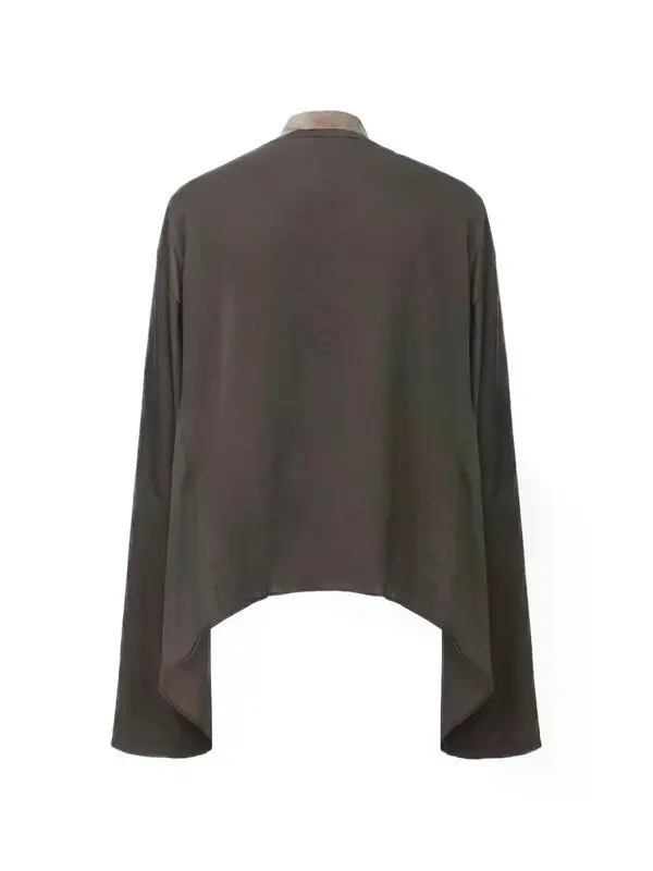 ELYWOOD Detachable Ribbon Crew Neck Shirt