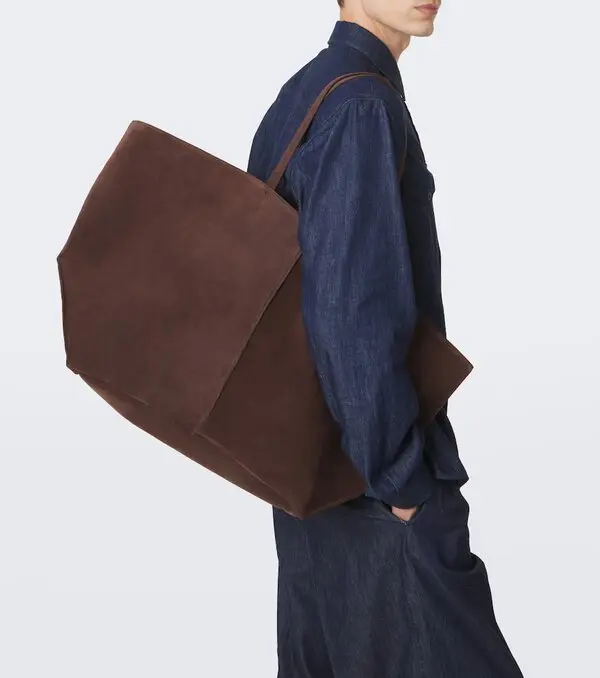 JIL SANDER Linea Maxi Suede Tote Bag