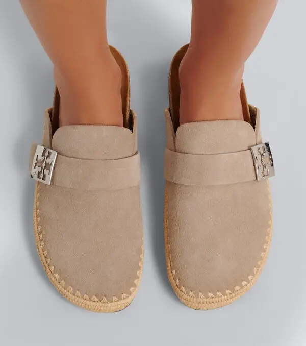 Tory Burch Mellow Woven Suede Clogs