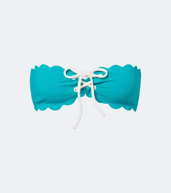 Marysia Riviera Scalloped Bikini Top - Blue