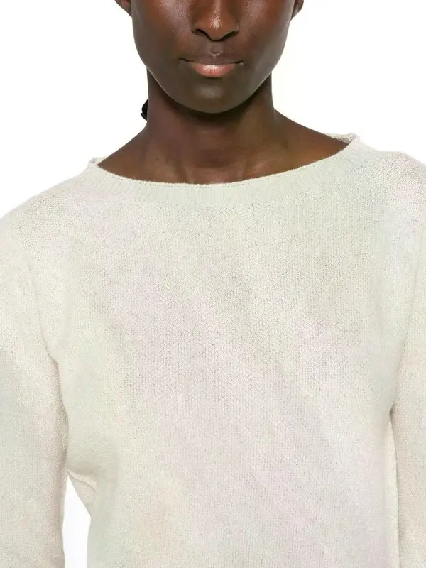 Fabiana Filippi Fine-knit Three-quarter Sleeve Sweater - Neutrals