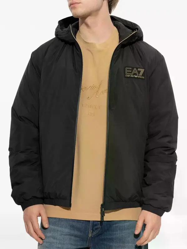 EA7 Logo-patch Hooded Jacket