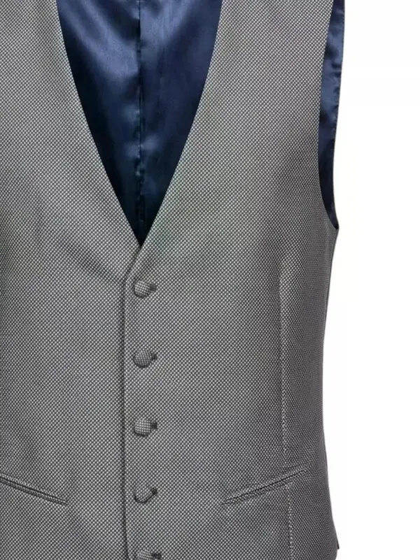 RAMON SANJURJO Micro-pattern Single-breasted Waistcoat