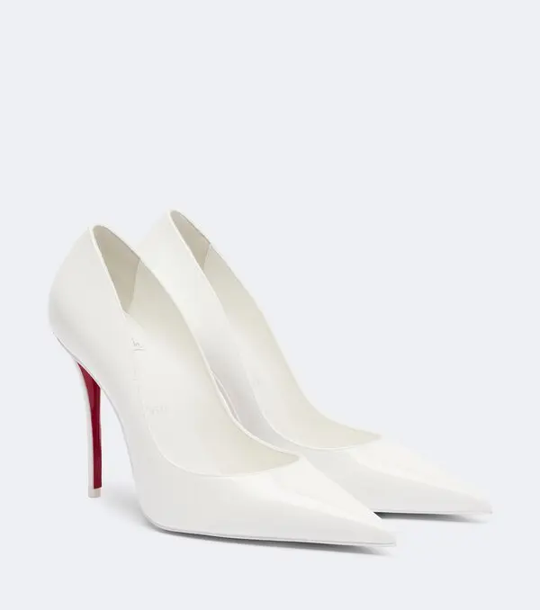 CHRISTIAN LOUBOUTIN Miss Z Patent Leather Pumps - White