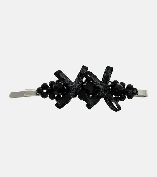 Simone Rocha Embellished Hair Clip - Black