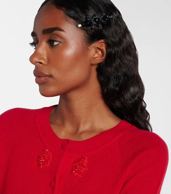 Simone Rocha Embellished Hair Clip - Black