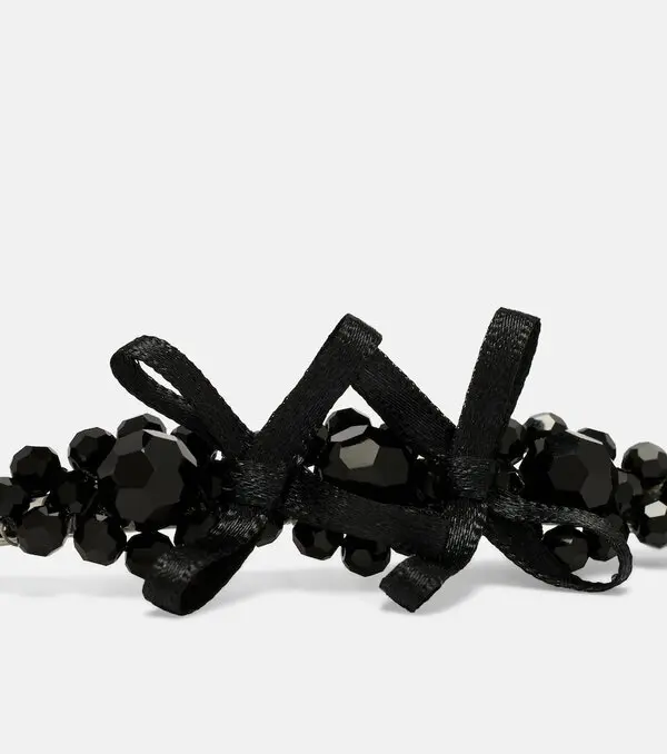 Simone Rocha Embellished Hair Clip - Black