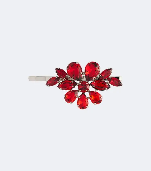 Simone Rocha Crystal-embellished Hair Clip - Red