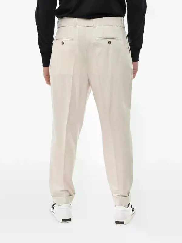 PAOLO PECORA Belted Pleated Trousers