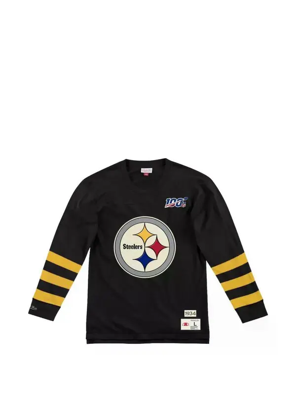 Mitchell & Ness Nfl Pittsburgh Steelers Logo-print T-shirt - Black
