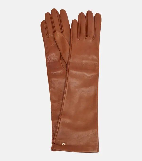 Max Mara Leather Gloves - Brown