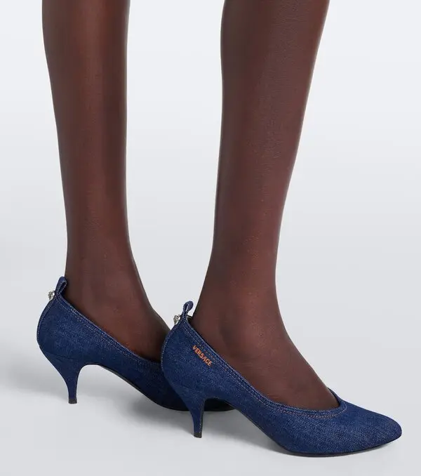 Versace Tina Denim Pumps - Blue