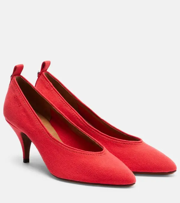 Versace Tina Denim Pumps - Red