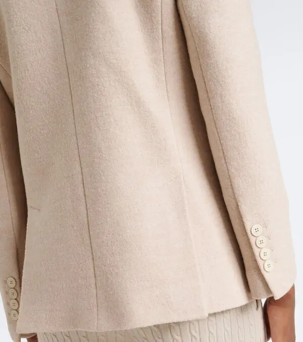 Eleventy Layered Wool Blazer With Drawstring Hood