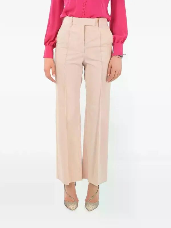 SUPER BLOND Pleated Straight-leg Trousers - Pink