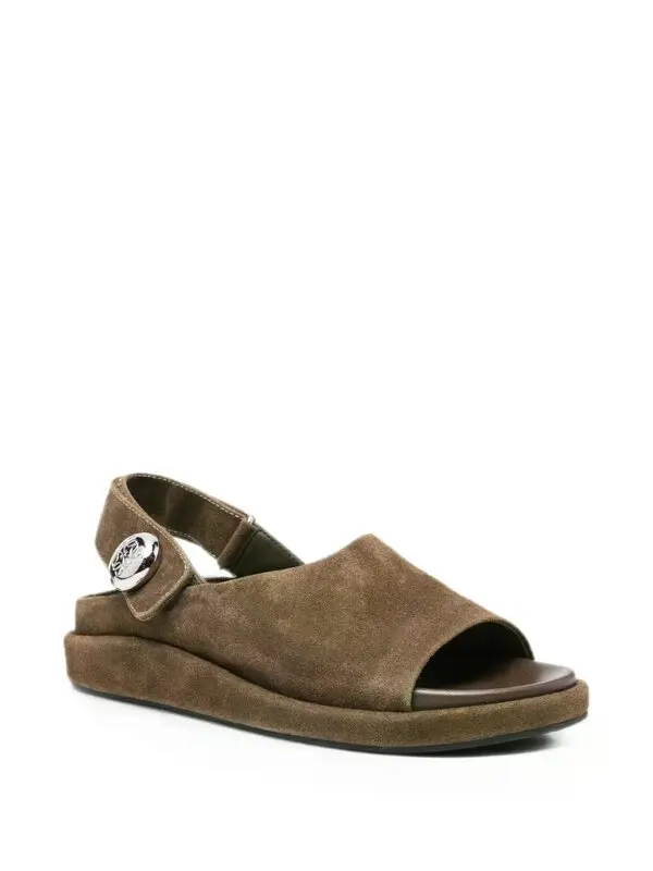 SERGIO MORETTI FIRENZE Suede Slingback Sandals