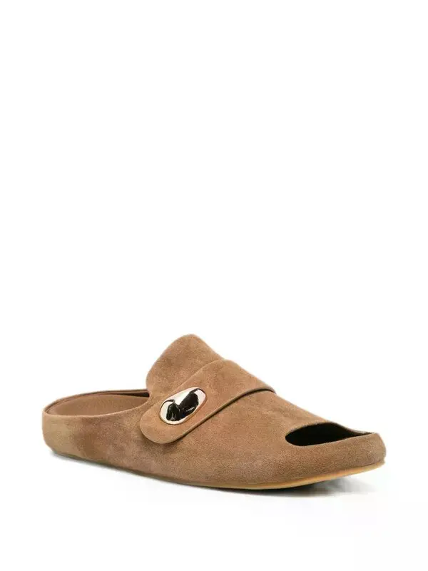 SERGIO MORETTI FIRENZE Embellished Peep-toe Slippers