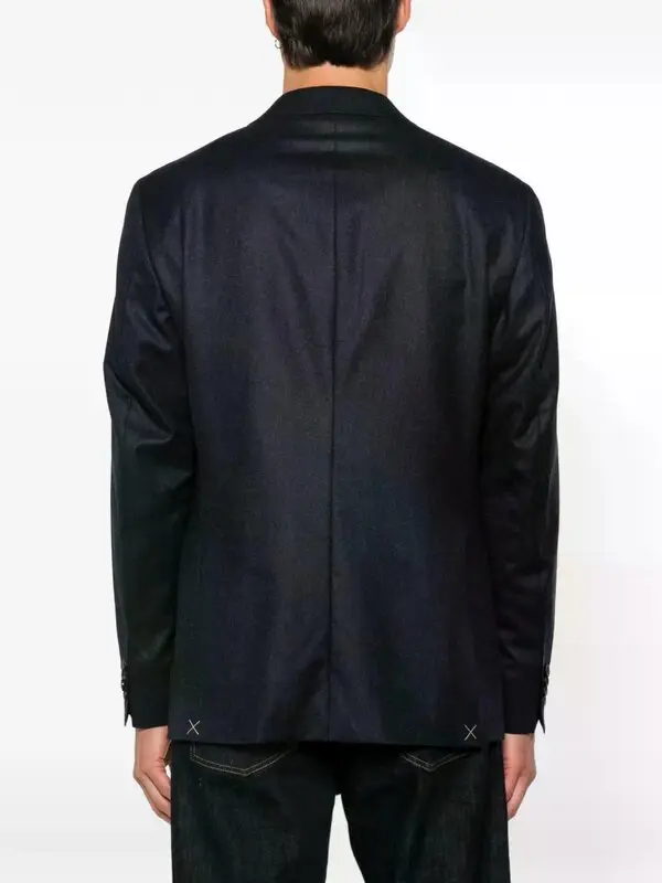Canali Double-breasted Peak-lapels Wool Blazer