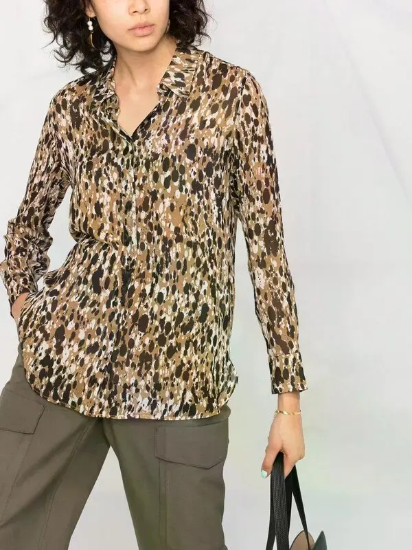 Max Mara Abstract-print Silk Shirt