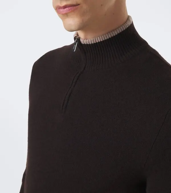 Fedeli Cashmere Half-zip Sweater