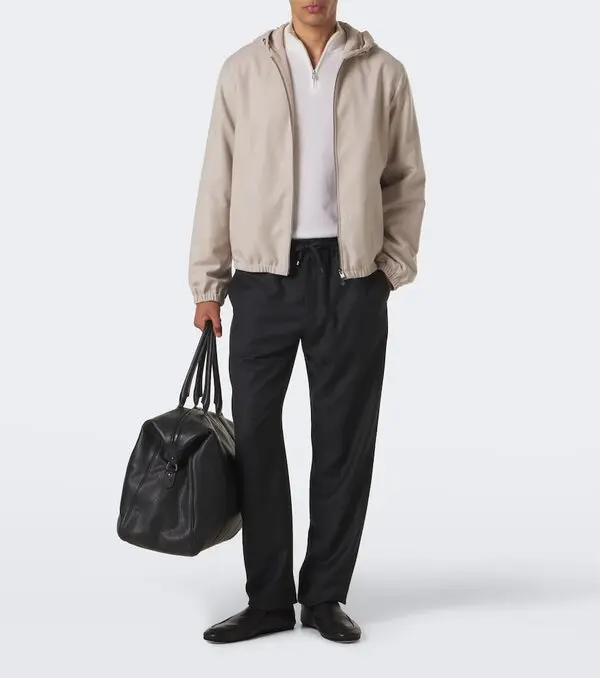 Fedeli Cashmere Half-zip Sweater - White