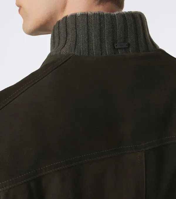 Fedeli Cashmere-trimmed Suede Jacket