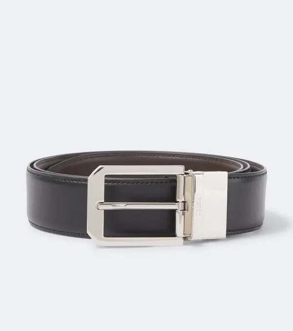 Zegna Leather Belt - Black