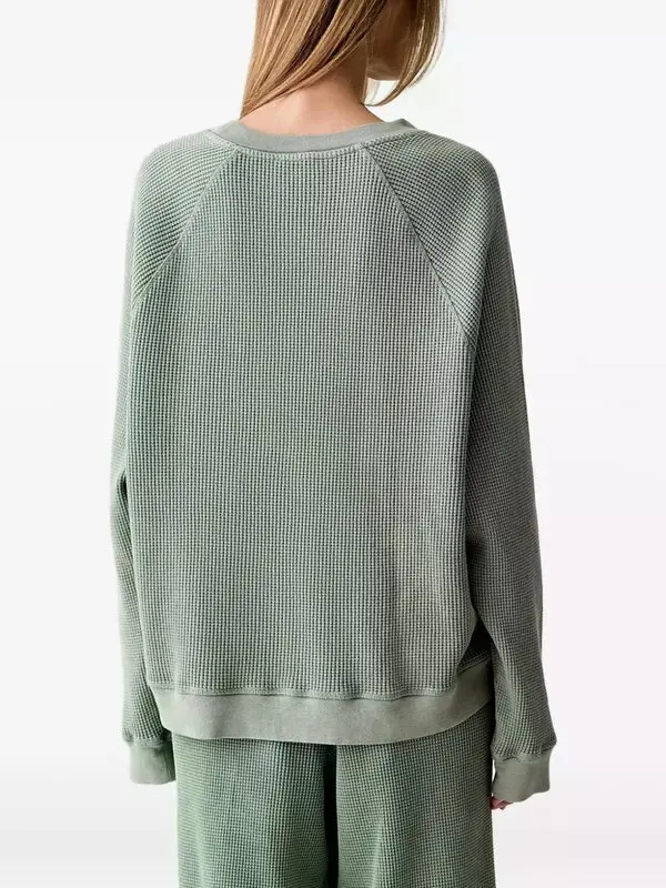 American Vintage Waffle Knit Cotton Sweater