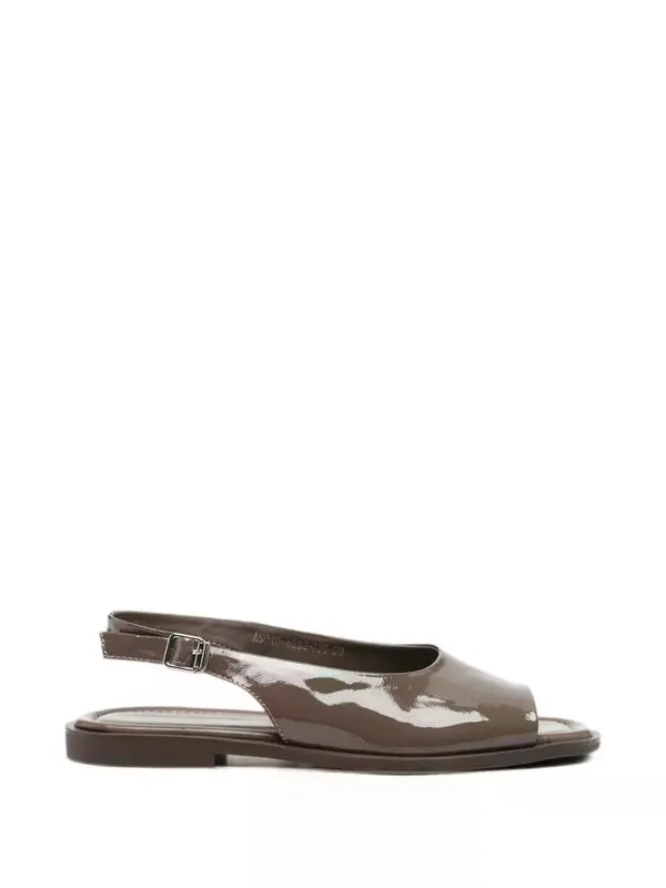 SERGIO MORETTI FIRENZE Patent Slingback Sandals