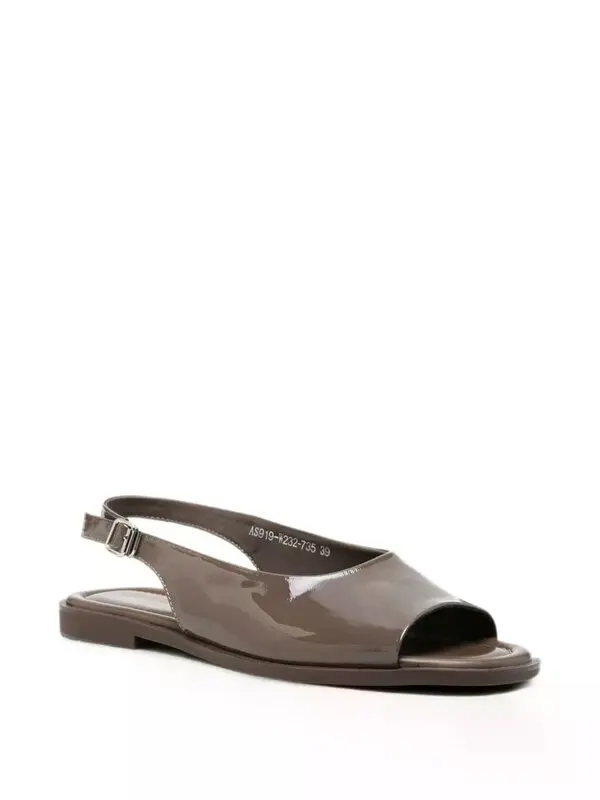 SERGIO MORETTI FIRENZE Patent Slingback Sandals