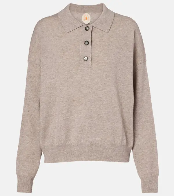 Jardin Des Orangers Wool And Cashmere Polo Sweater - Beige