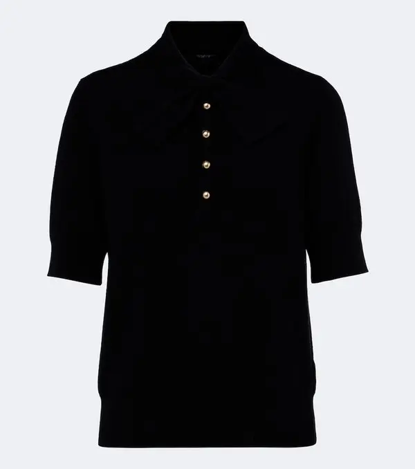 Jardin Des Orangers Wool And Cashmere Polo Sweater - Black