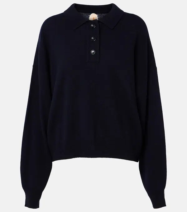 Jardin Des Orangers Wool And Cashmere Polo Sweater - Blue