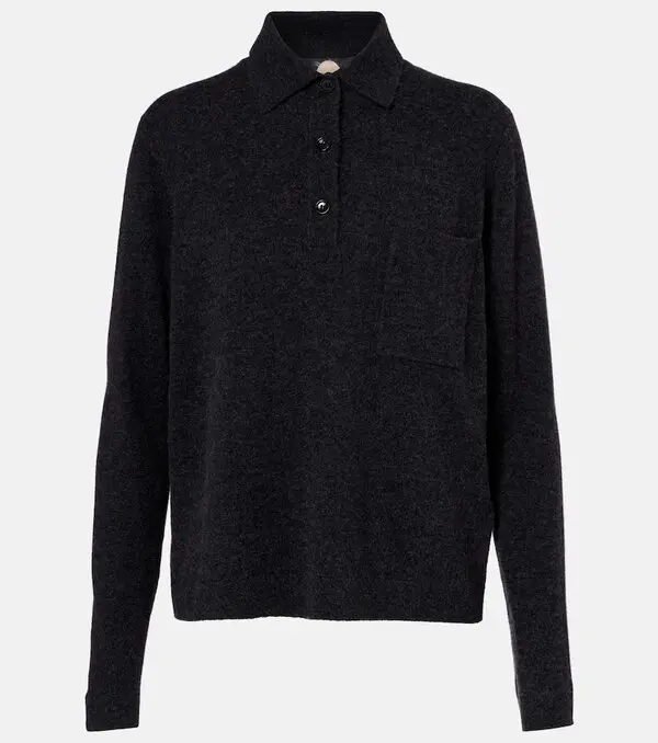 Jardin Des Orangers Wool And Cashmere Polo Sweater - Grey