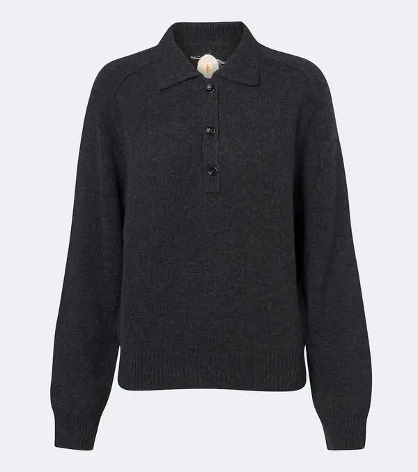 Jardin Des Orangers Wool And Cashmere Polo Sweater - Grey