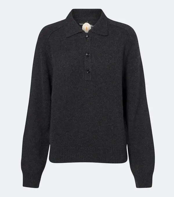 Jardin Des Orangers Wool And Cashmere Polo Sweater - Grey
