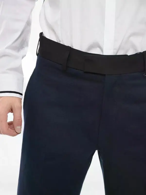 Neil Barrett Contrast-edging Ankle-button Trousers