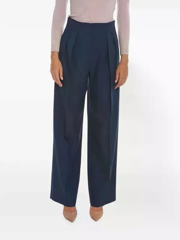 SUPER BLOND Pleated Tailored Trousers - Blue