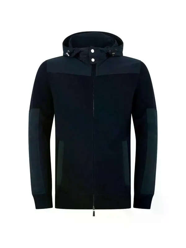 MOORER Brugnoli Zip-up Hooded Jacket - Blue