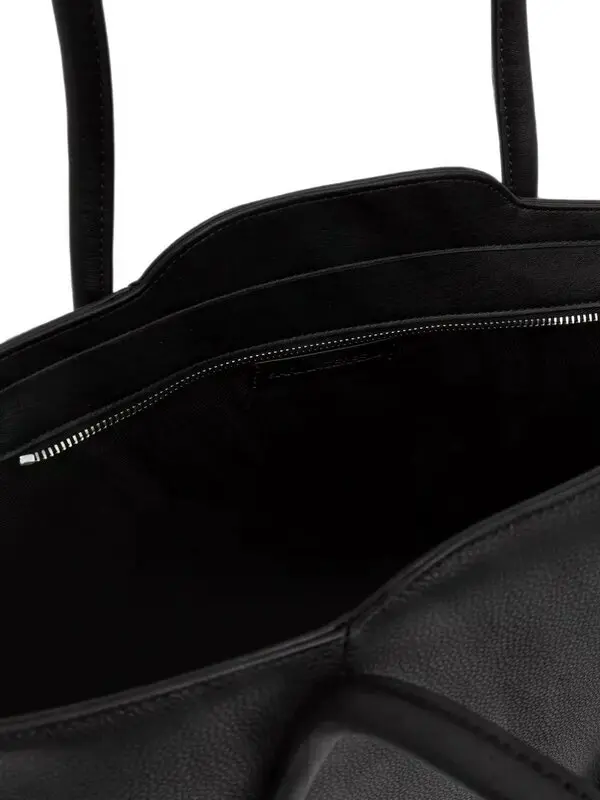 Karl Lagerfeld Pebbled Logo Plaque Tote Bag