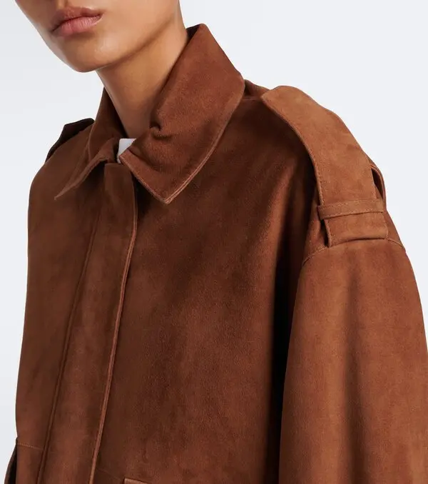 ARMA Suede Blouson Jacket - Brown