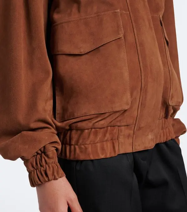 ARMA Suede Blouson Jacket - Brown