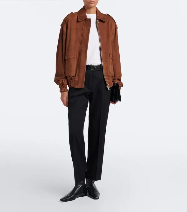 ARMA Suede Blouson Jacket - Brown