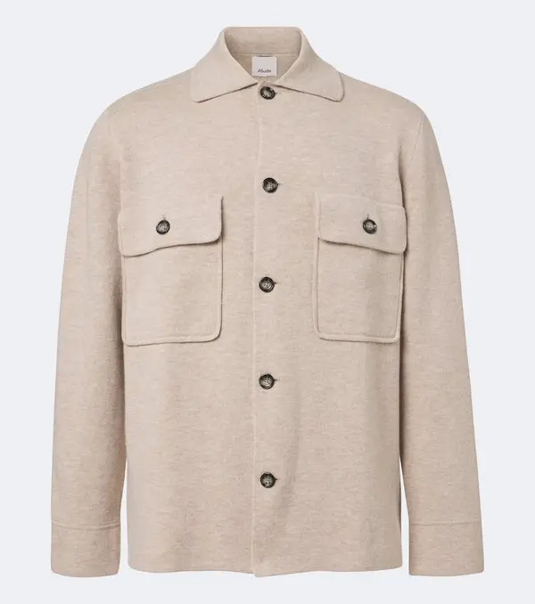 ALLUDE Knitted Wool And Cashmere Cardigan
