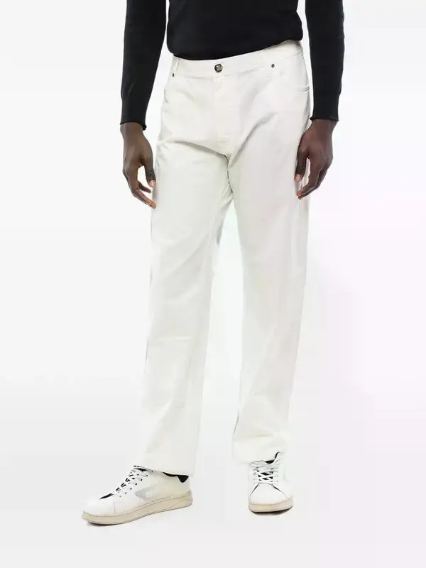 Corneliani Id Luxury Embroidered Ton-sur-ton Jeans - Neutrals