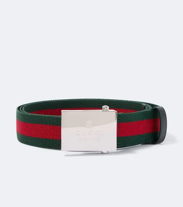 Gucci Web Stripe Canvas Belt